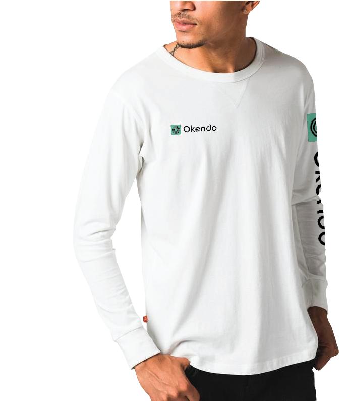 Okendo Long Sleeve Tee in White – Okendo Merch Store